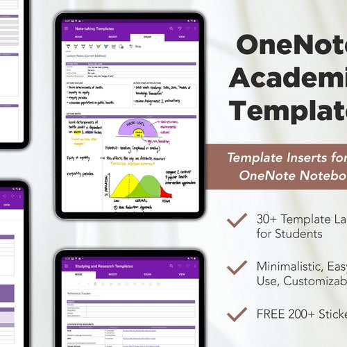 Student Planner Onenote Templates Pack One Note Academic - Etsy