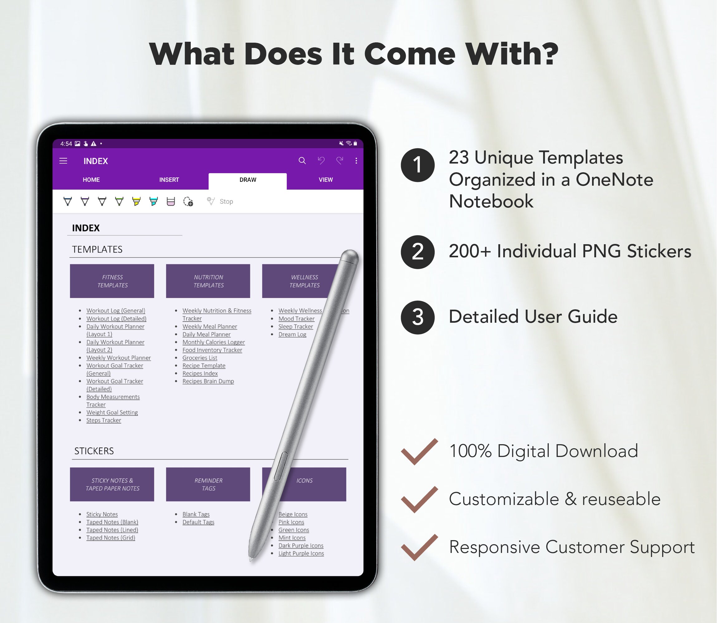 Weight Loss Tracker Onenote Templates Meal Planner Templates - Etsy