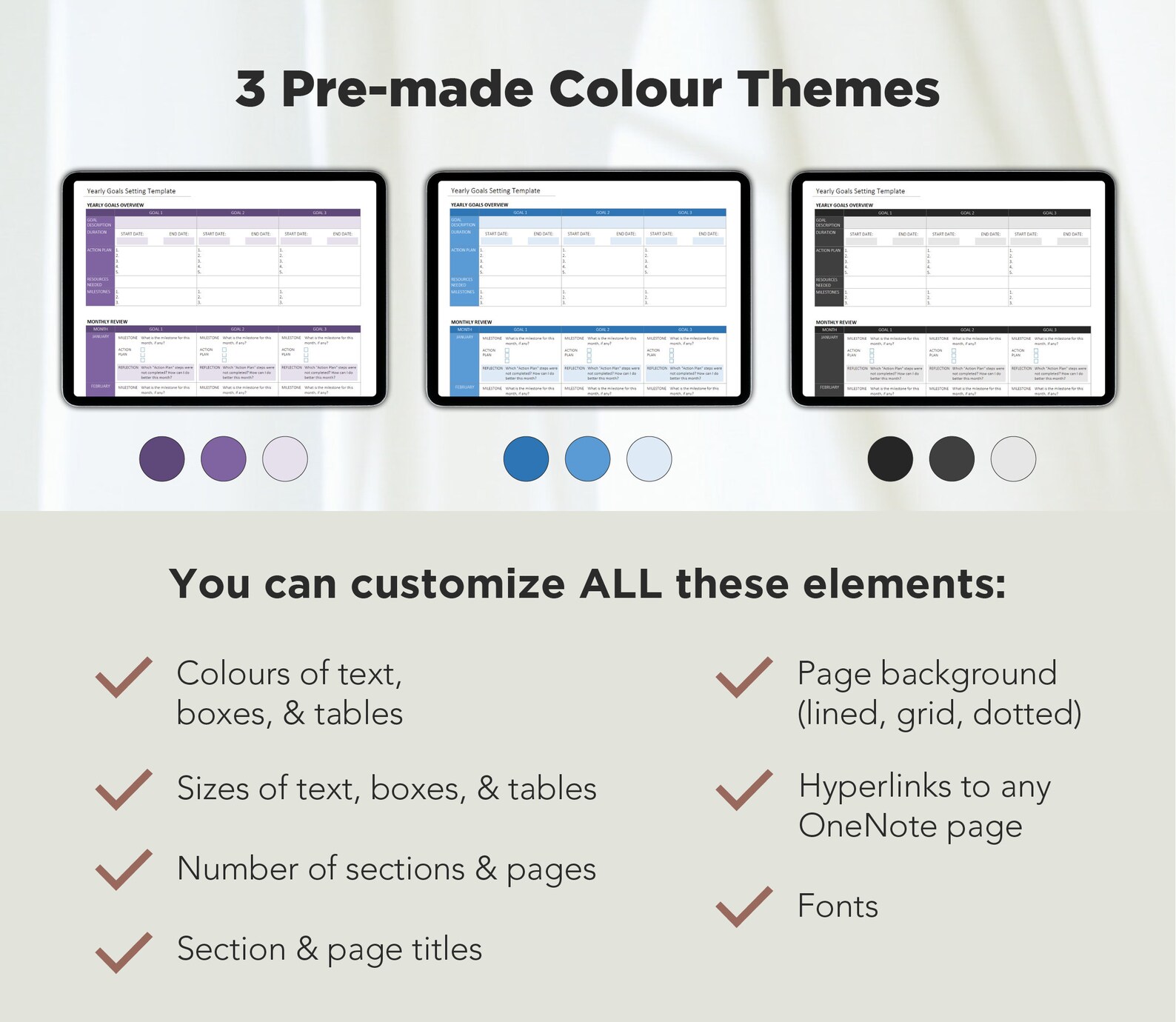 Project Management Onenote Templates Pack Business Planner - Etsy