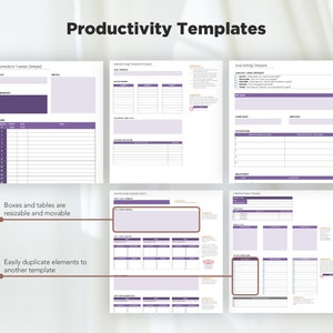 Productivity Planner & Life Planner Onenote Templates Pack, One Note ...