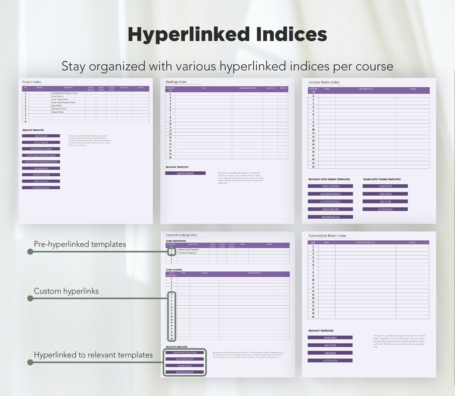 Onenote Student Digital Planner Undated Academic Planner - Etsy Canada