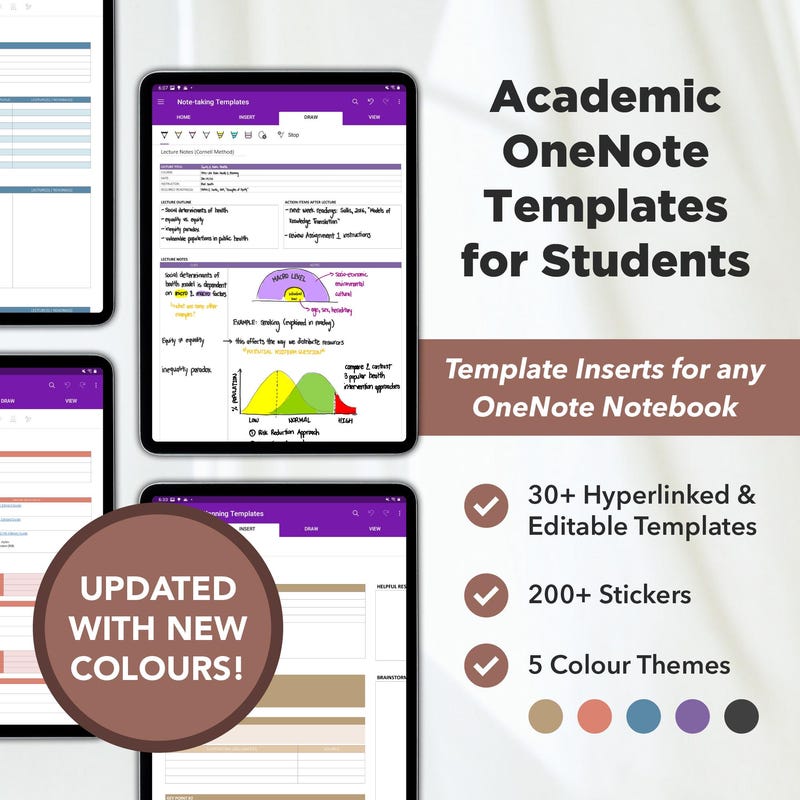 One Note Templates School - Etsy