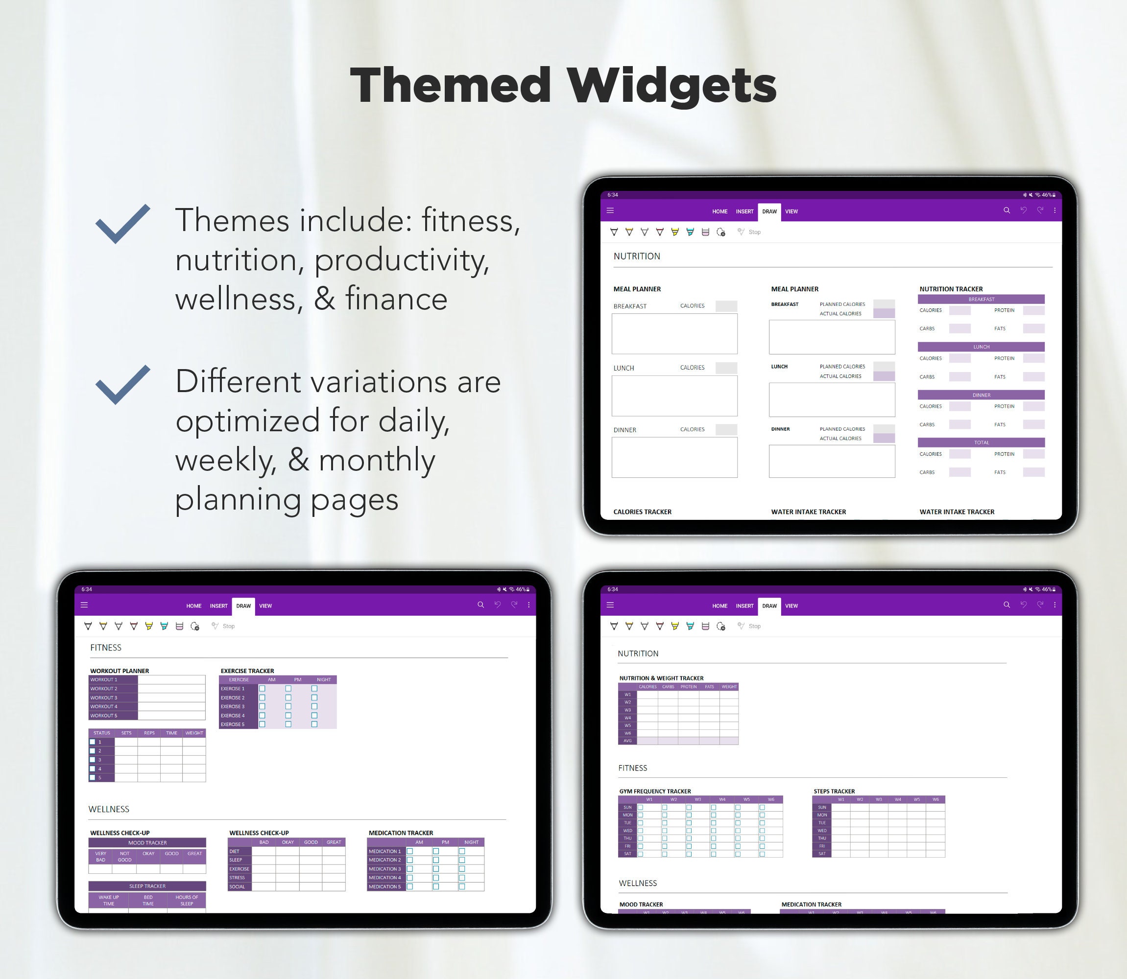 Onenote Student Digital Planner Undated SUN MON Start - Etsy Canada