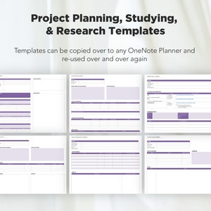 Student Planner Onenote Templates Pack, One Note Academic Templates ...