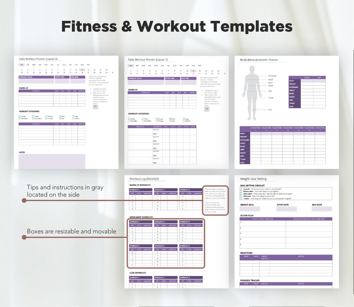 Weight Loss Tracker Onenote Templates Meal Planner Templates - Etsy