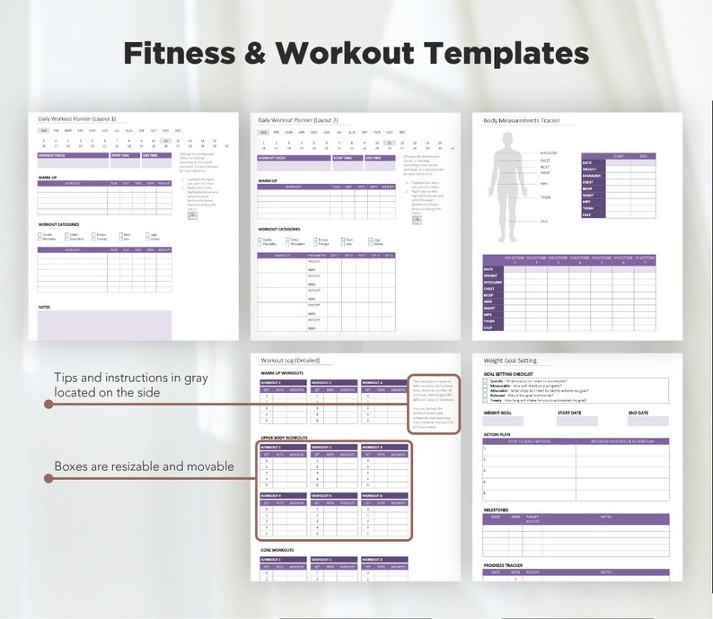 Weight Loss Tracker Onenote Templates, Meal Planner Templates, Fitness ...