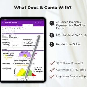 Student Planner Onenote Templates Pack, One Note Academic Templates ...