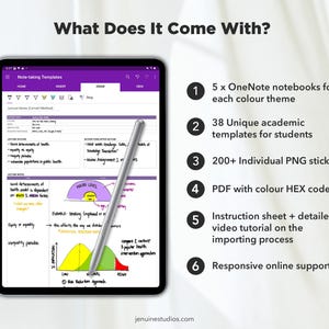 Student Planner Onenote Templates Pack, One Note Academic Templates ...