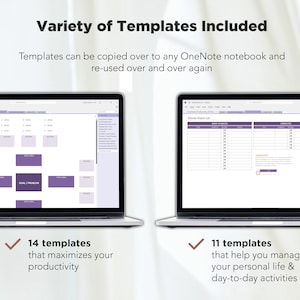 Productivity Planner & Life Planner Onenote Templates Pack, One Note ...