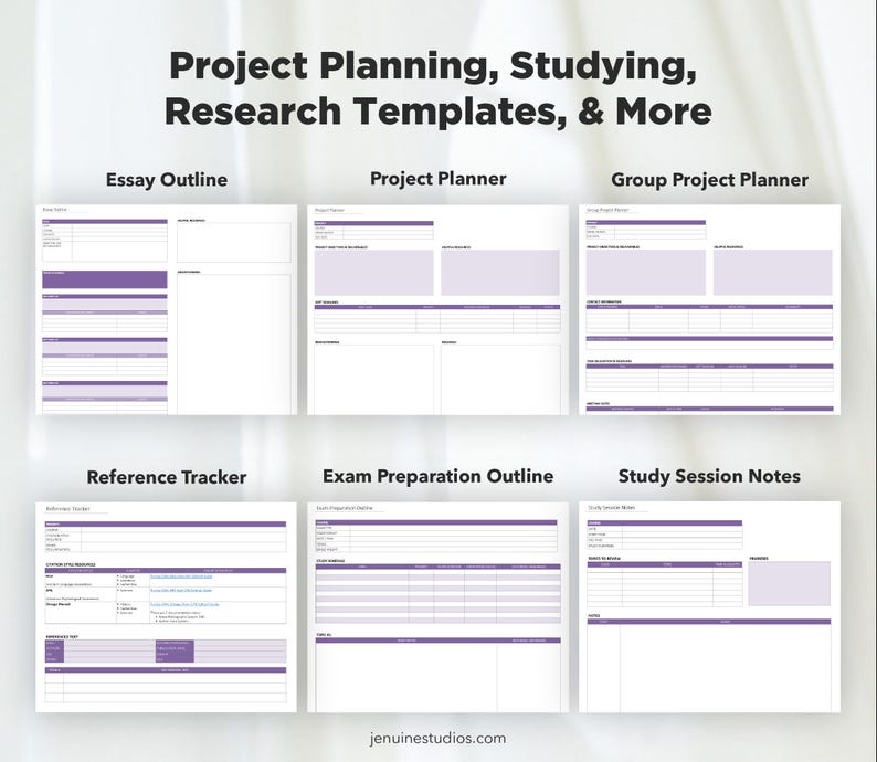 Academic Onenote Templates for Students (student Planner) - Etsy