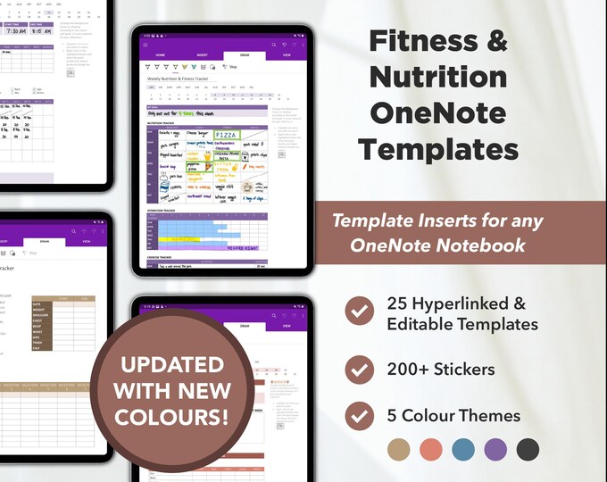Onenote Health and Fitness Templates: Track, Plan, & Crush Your Health ...