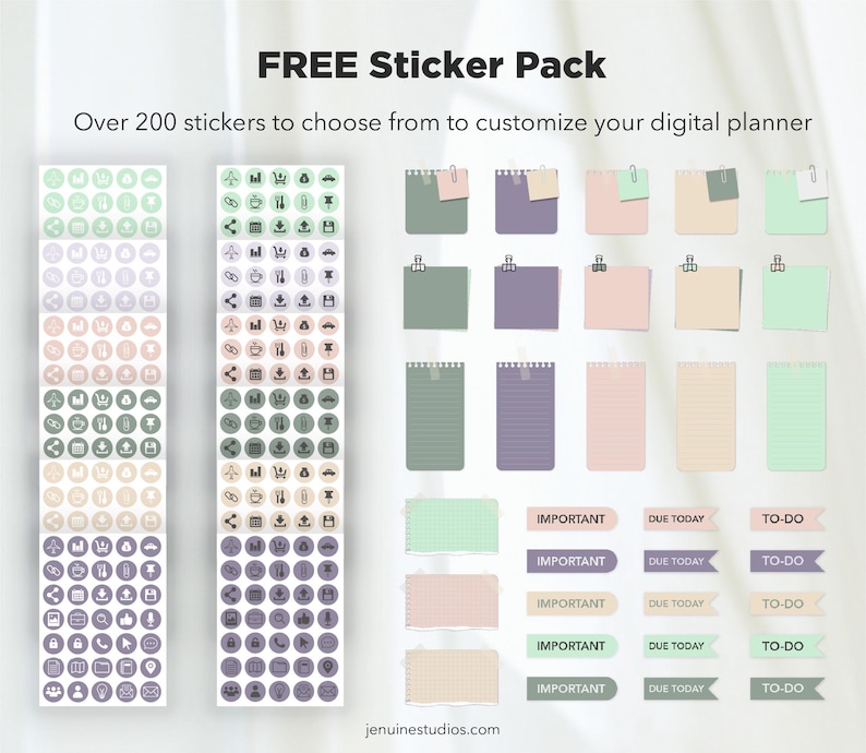 PARA Work Onenote Planner 2026 for Professionals | SUN/MON Start ...