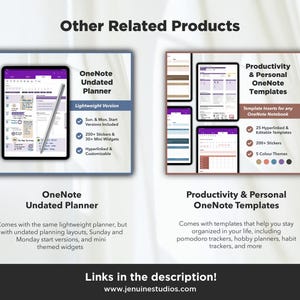 Onenote Digital Planner 2025, Onenote Planner, One Note Template ...