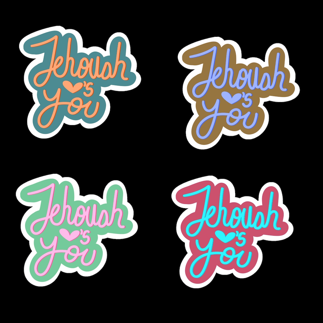 Jw Stickers Jehovah Loves You Vinyl Stickers, Color Stickers, Notebook ...