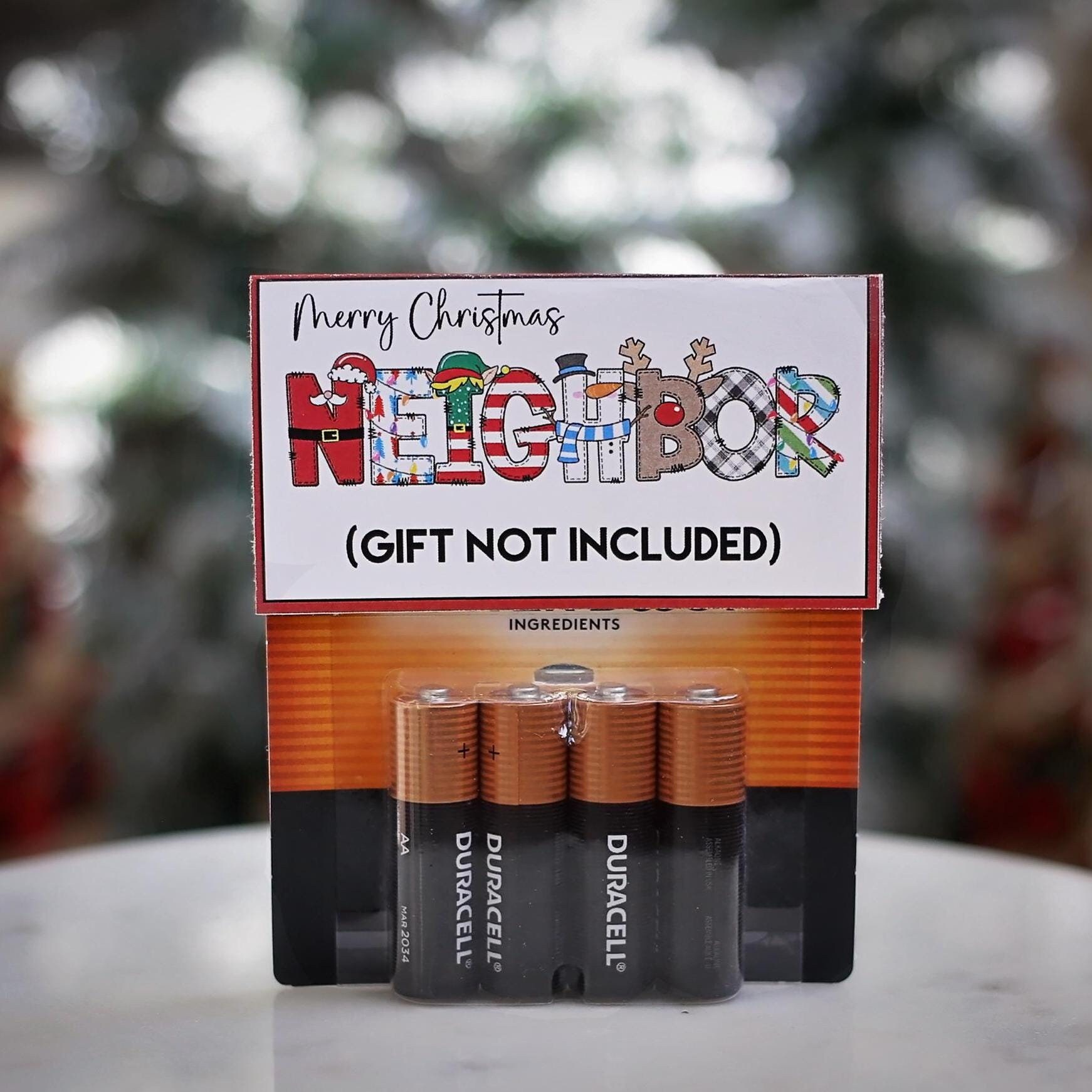 Personalized Neighbor Christmas Gift Not Included Tag, Neighbor ...