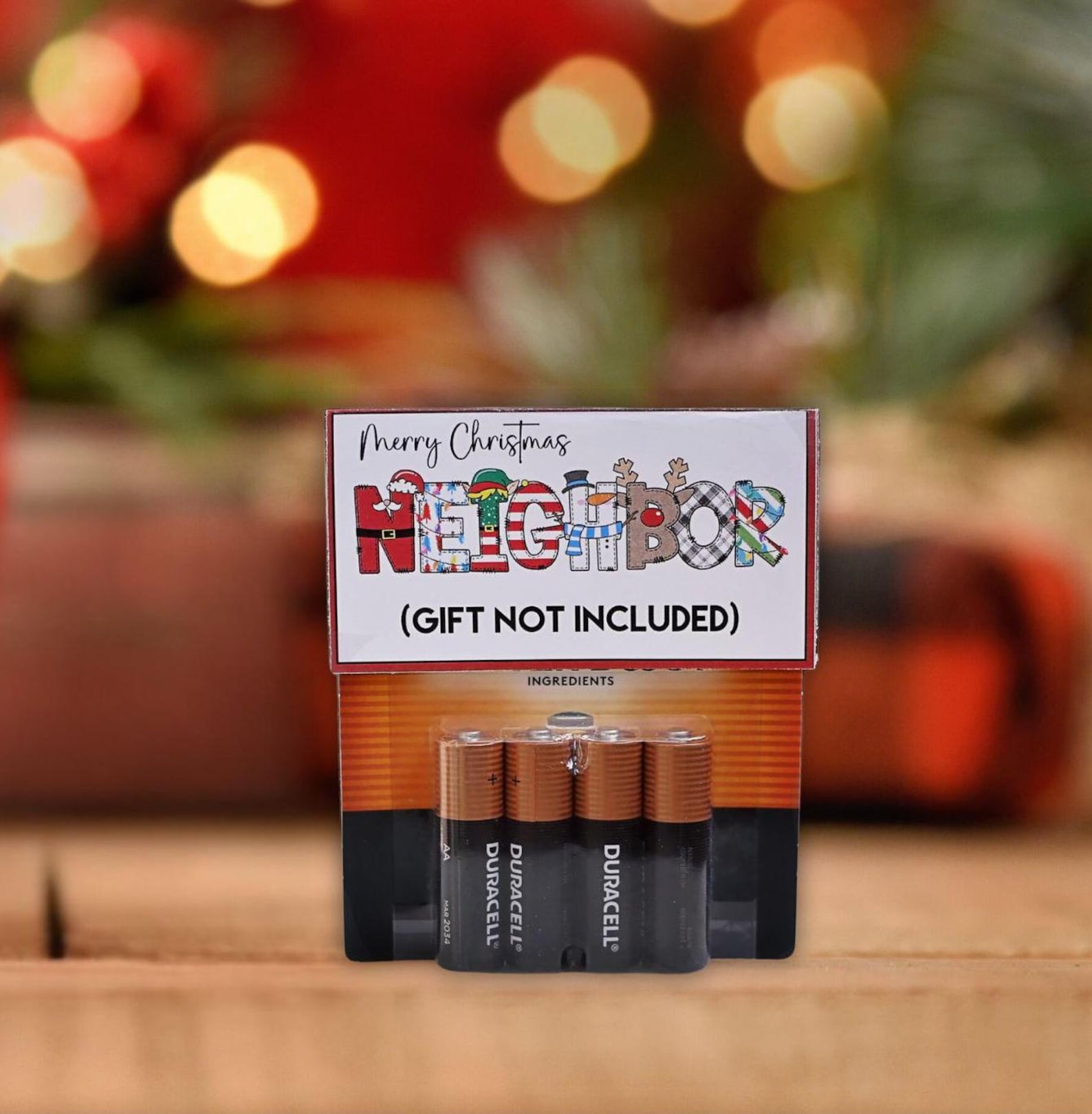 Personalized Neighbor Christmas Gift Not Included Tag, Neighbor ...