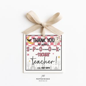 Halloween Spooktacular Printable Gift Tag PDF Download Classroom ...
