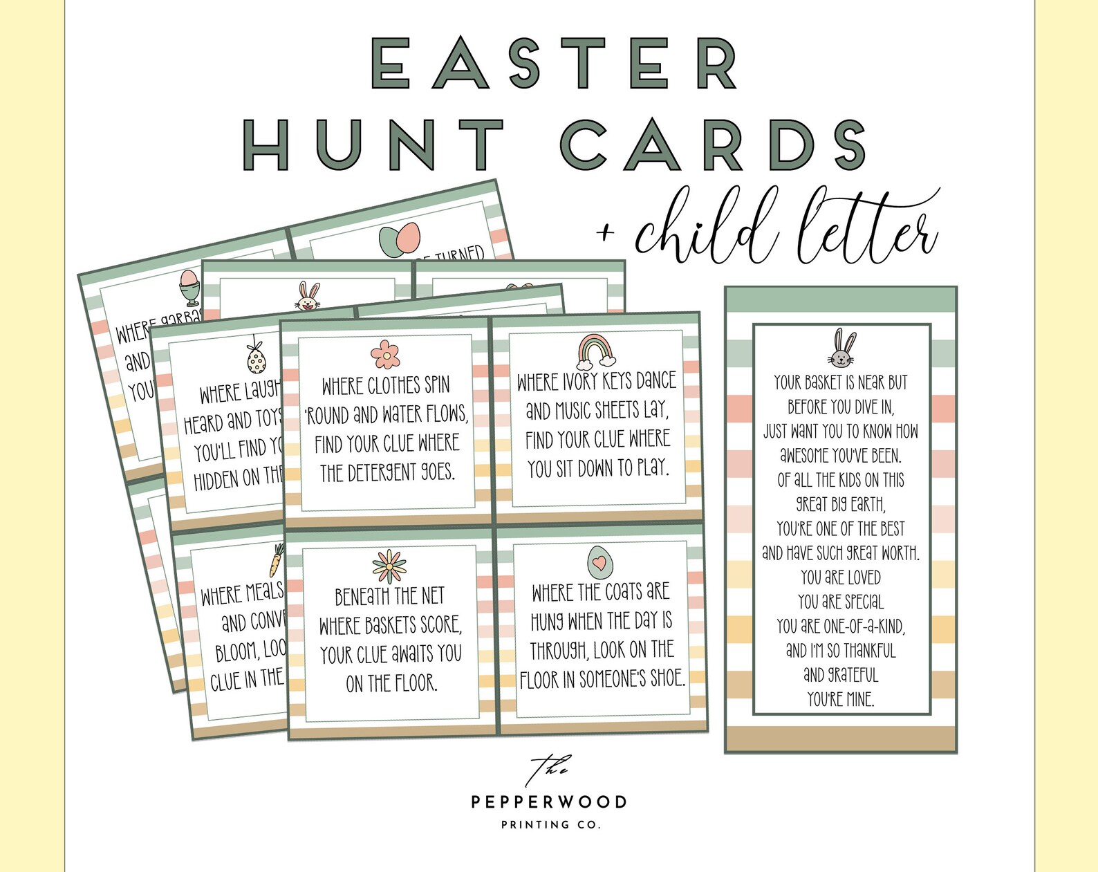 Easter Scavenger Hunt Clues for Kids, Easter Hunt Ideas, Easter Bunny ...