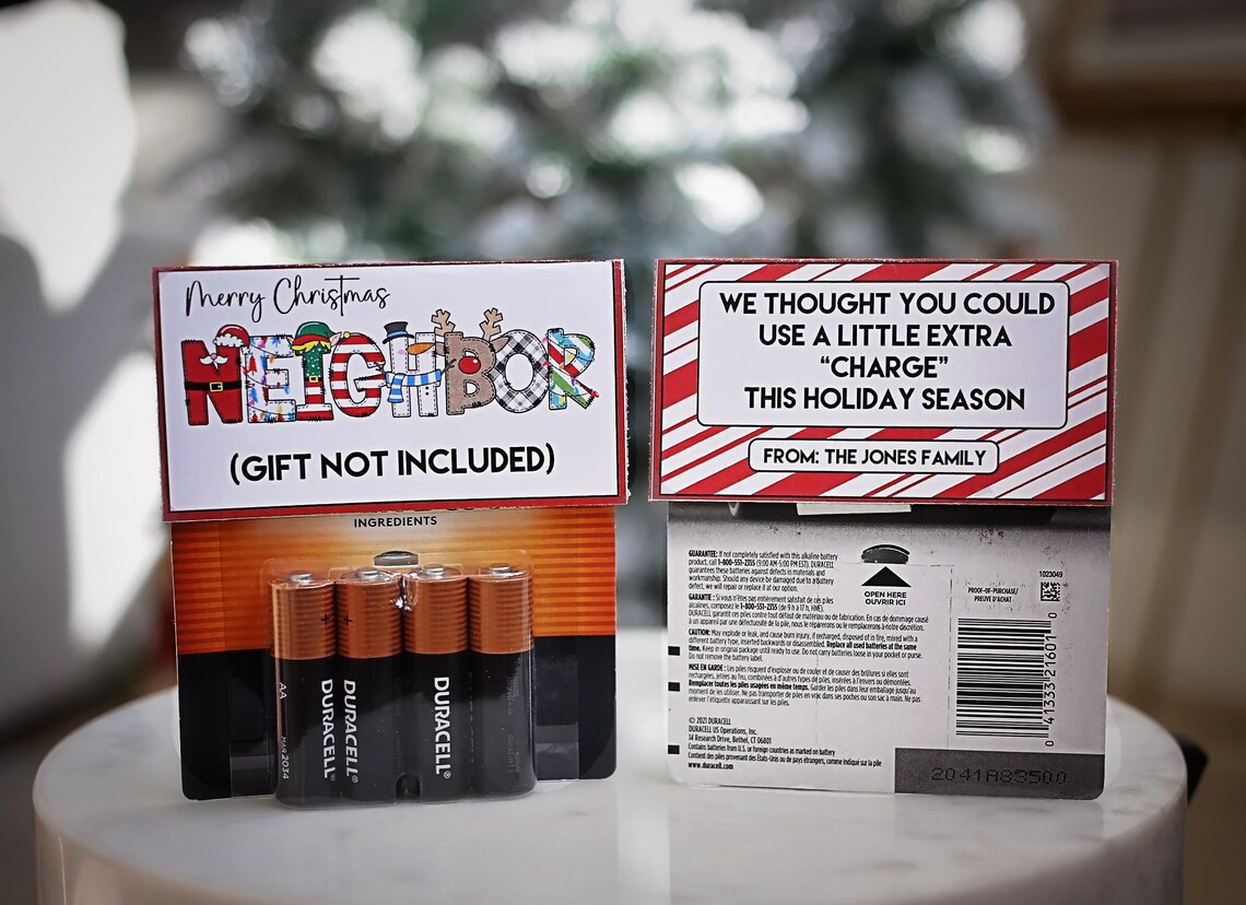 Personalized Neighbor Christmas Gift Not Included Tag, Neighbor ...