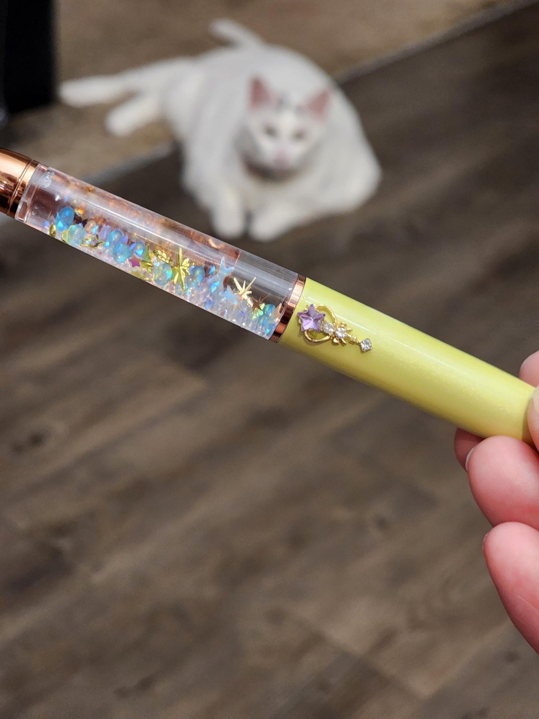 Stardust Magic Wand Float Pen: Shimmery Lime Green, Refillable Ink - Etsy