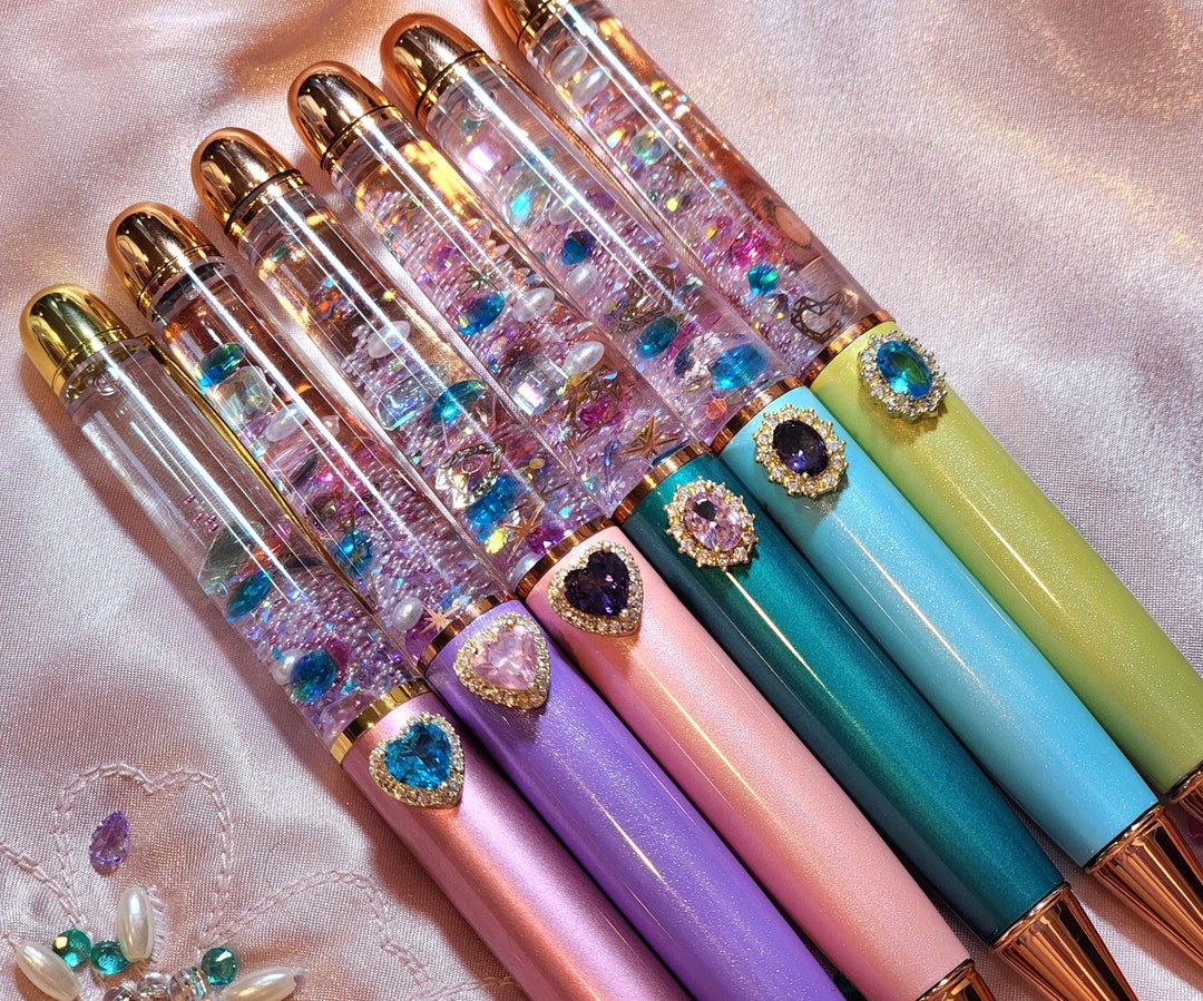 Jewels Float Pen: Princess Kawaii Jewel Snowglobe Refillable Ink Pen - Etsy