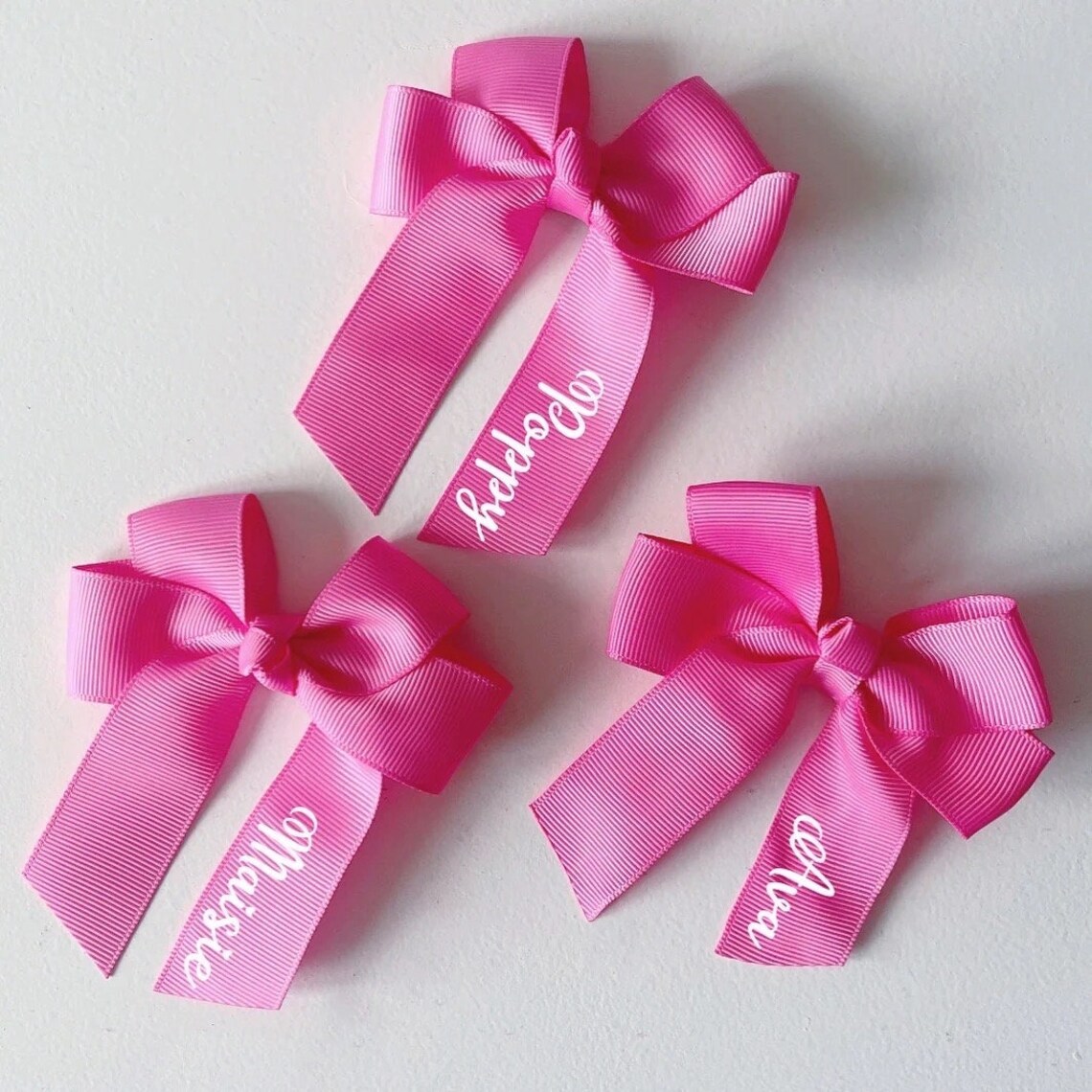 Girls Personalised Hair Bow - Etsy UK
