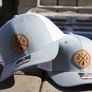 Personalized Father/son Matching Leather Patch Hat Father - Etsy