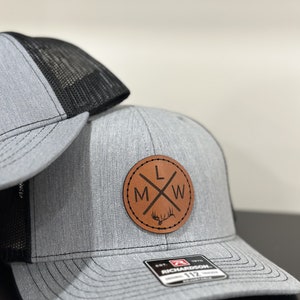 Personalized Father/son Matching Leather Patch Hat | Father Son Hats ...