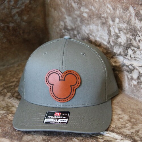 Mickey Mouse Leather Patch Hat Mickey Mouse Ear Mickey - Etsy
