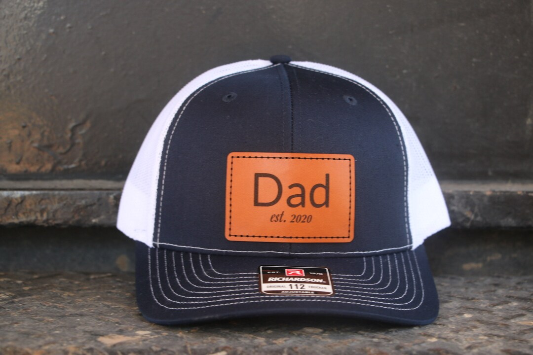 Personalized Father Hat | Leather Patch Hat for Dad | Gifts for Dad ...