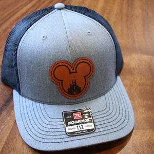 Disney Leather Patch Hat | Mickey Mouse Hat | Mickey Mouse Gift ...