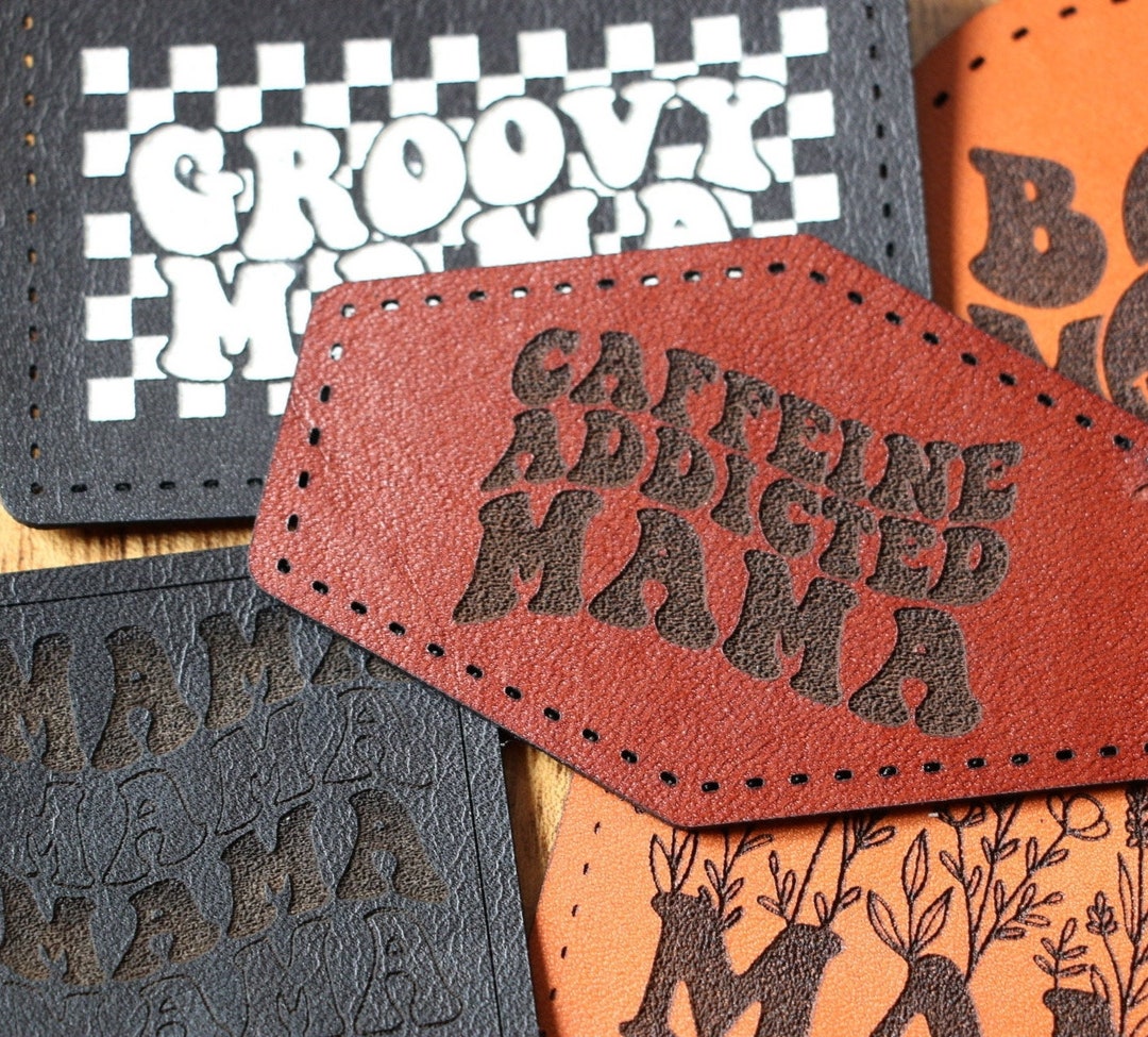 Mom Patches | Leather Patch | Backpack Patches | Leather Patch Hats | Mama Leather Patches ...