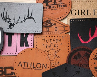 Custom Leather Patches Custom Engraved Leather Patches - Etsy