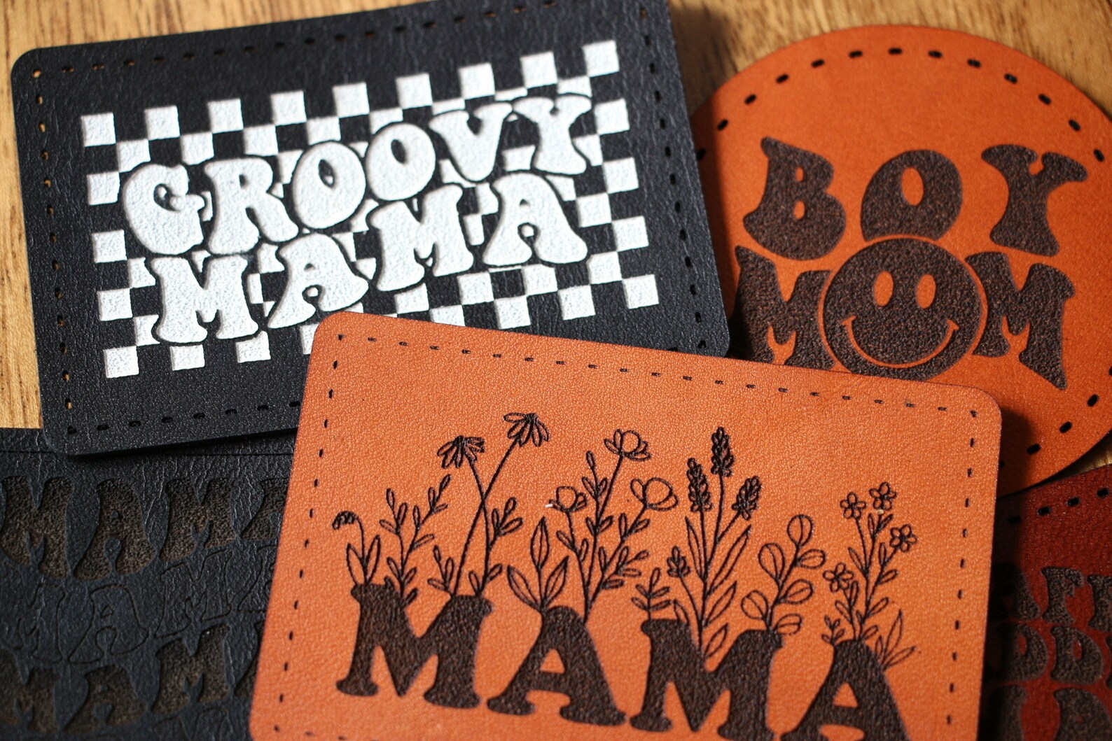 Mom Patches | Leather Patch | Backpack Patches | Leather Patch Hats ...