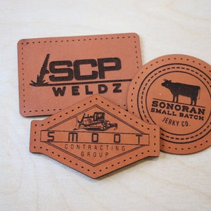 Custom Leather Patches | Custom Engraved Leather Patches | Leather Patches | Engraved Leather ...