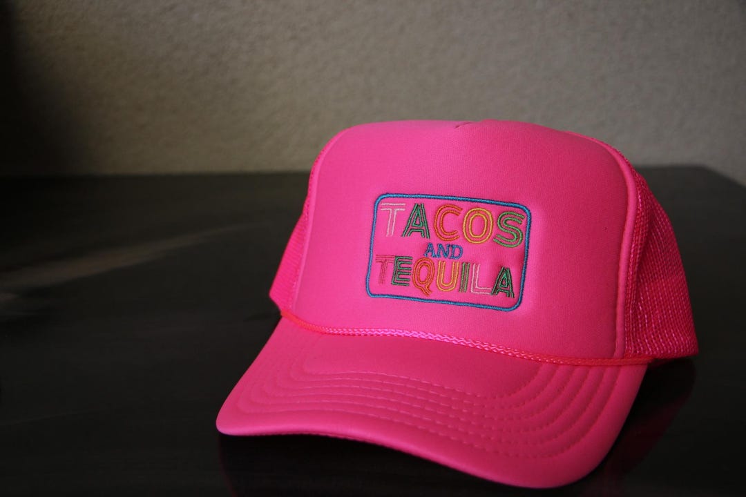 TACOS & TEQUILA Trucker Hat Cap | Spring Break Hats | Girls Trip Gifts ...