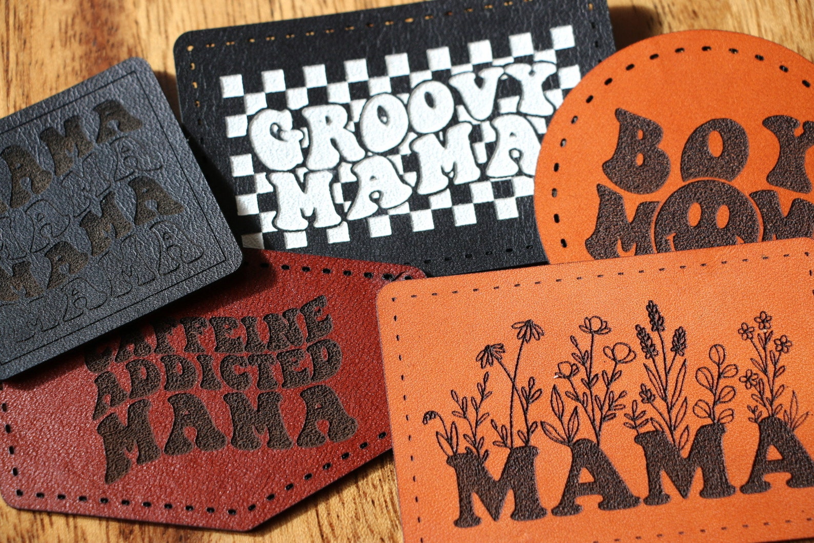 Mom Patches | Leather Patch | Backpack Patches | Leather Patch Hats ...