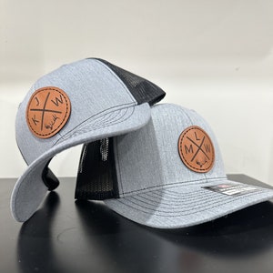 Personalized Father/son Matching Leather Patch Hat Father - Etsy