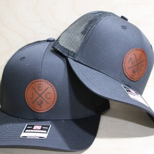 Personalized Father/son Matching Leather Patch Hat | Father Son Hats ...