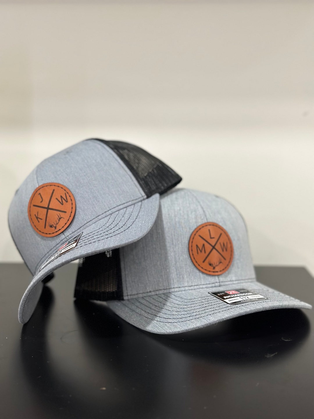 Personalized Father/son Matching Leather Patch Hat | Father Son Hats ...