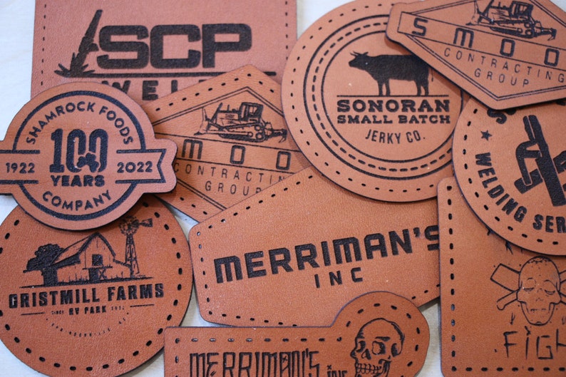 Custom Leather Patches | Custom Engraved Leather Patches | Leather Patches | Engraved Leather ...