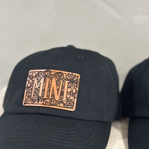 Mom/daughter Hats | Mom & Mini Matching Hats | Leather Patch Hats ...