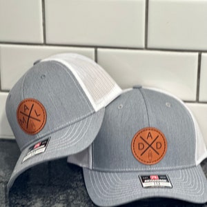 Personalized Father/son Matching Leather Patch Hat | Father Son Hats ...