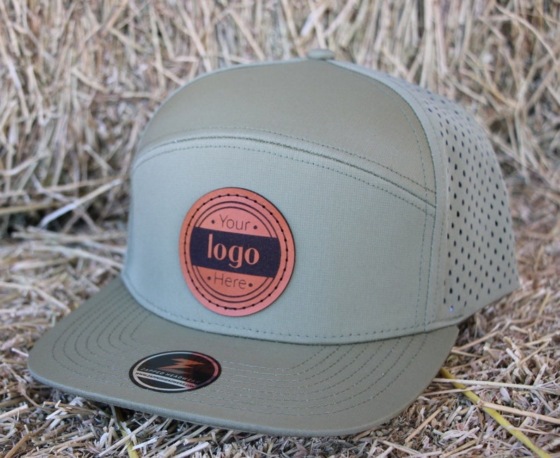 CUSTOM Logo Hat Leather Engraved Leather Patch Hat - Etsy