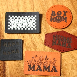 Mom Patches | Leather Patch | Backpack Patches | Leather Patch Hats | Mama Leather Patches ...