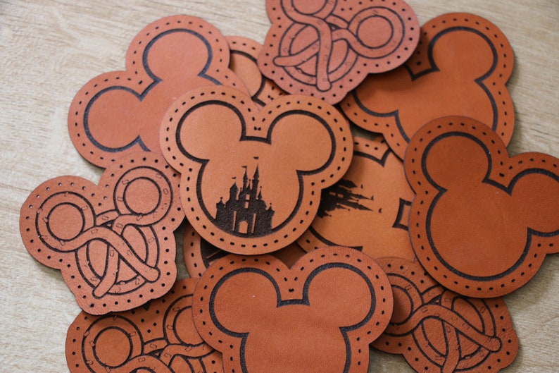 Disney Leather Patch Disney Gift Disney Patch Mickey - Etsy