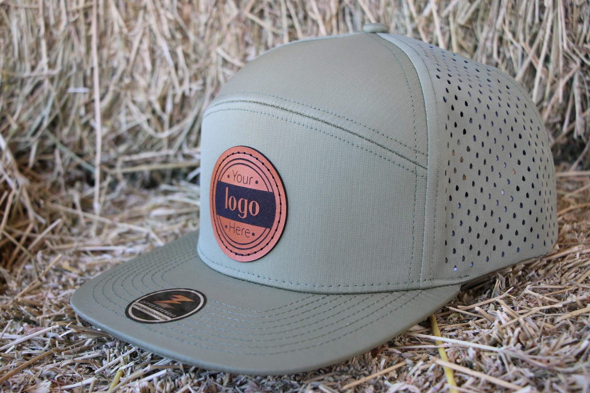 CUSTOM Logo Hat Leather Engraved Leather Patch Hat - Etsy