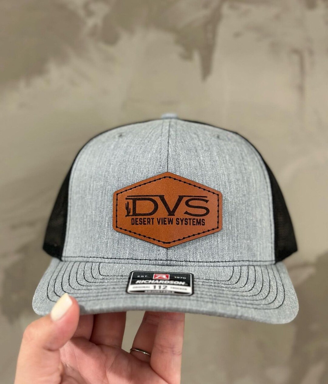 Custom Leather Patch Trucker Hat | Personalized Business Hats | Custom ...