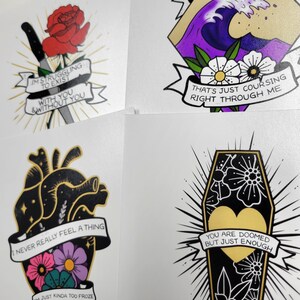 Mini 5 X 5 Pop Punk Song Flash Tattoo Sheet - Etsy