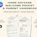 Home Daycare Welcome Packet + Parent Handbook | Canva Template for ...